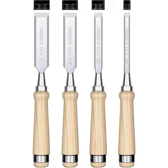 Other | Grebstk 4 Pcs Wood Chisel Set Crv Steel Bevel Sharp Edge Bench ...